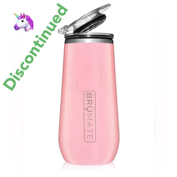 BRUMATE | Other | New Brumate Blush Pink Champagne Flute W Flipup Sip ...